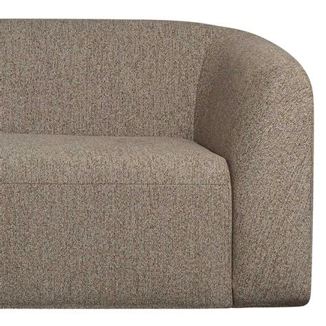 Ecksofa In Hellbraun Chenille Bezug Mit Drei Sitzplätzen Acira