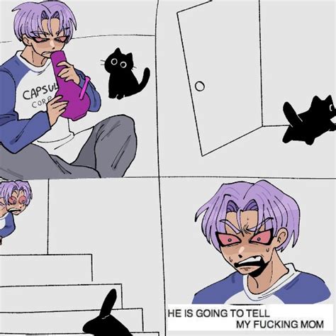 Trunks Vs Cat He Is Going To Tell My Fucking Mom Know Your Meme