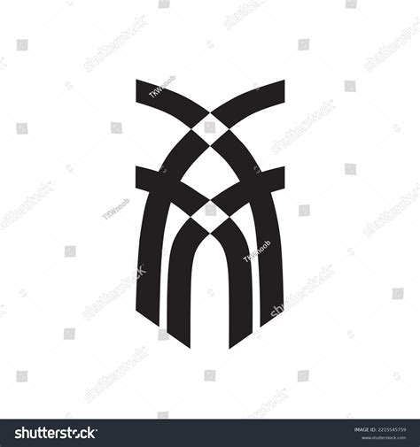 Curved Cross Shape Design Template Stock Vector Royalty Free 2215545759 Shutterstock