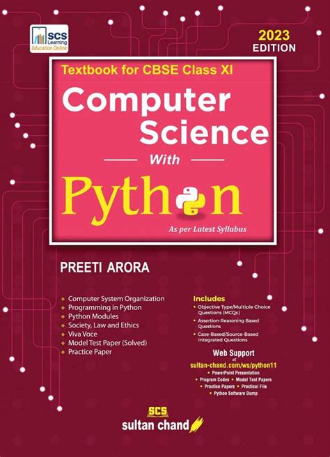 Computer Science With Python 11 Edition2023 Cbse Class Xi Computer Science With Python