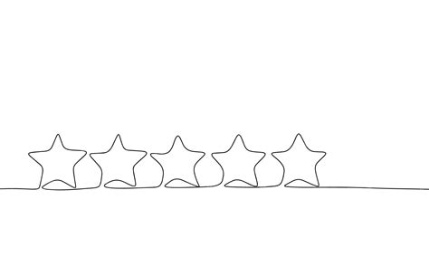 Classificação De Estrelas Isolada No Fundo Branco Classificação De Estrelas Contínuas De Uma