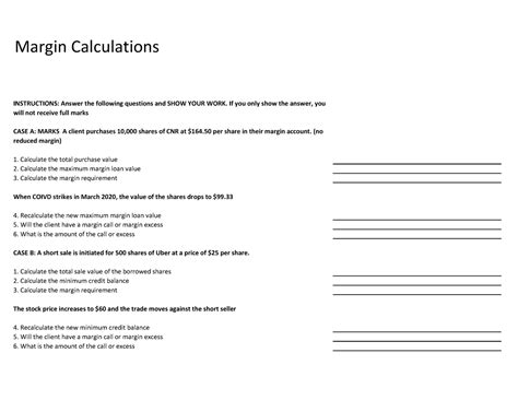 Individual Assignment Margin Calculations Fin 4203 Lambton College Studocu Individual Assignment Margin Calculations Fin 4203 Lambton College Studocu