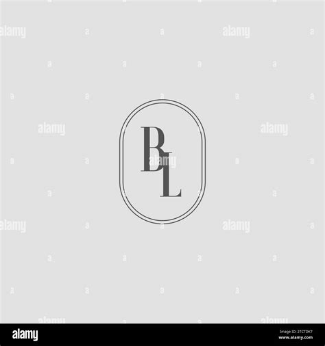 Initial Bl Wedding Monogram Logo Design Vector Graphic Stock Vector