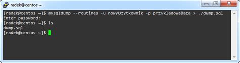 Jak Za Pomocą Konsoli Wykonać Zrzut I Przywrócić Bazę Danych Mysql