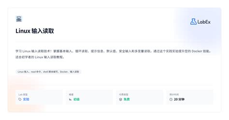 Linux 输入读取 Labex