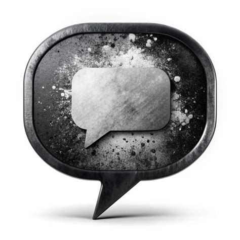 3d Illustration Of Symbol Speech Bubble Black Isolated On White