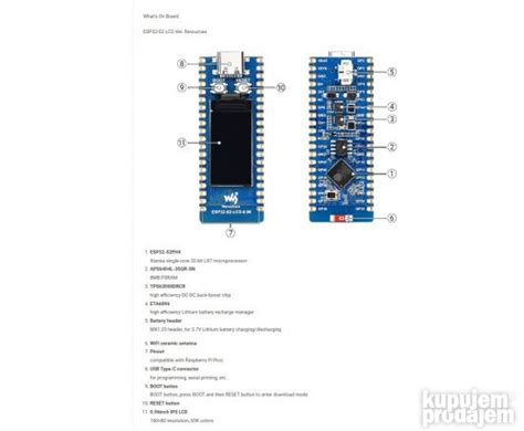 Esp32 S2 Mcu Wifi Razvojna Ploča 240mhz 24 Ghz Wifi Kupujemprodajem