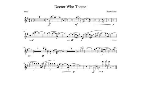 Doctor Who Theme Sheet Music Flute Audiolover