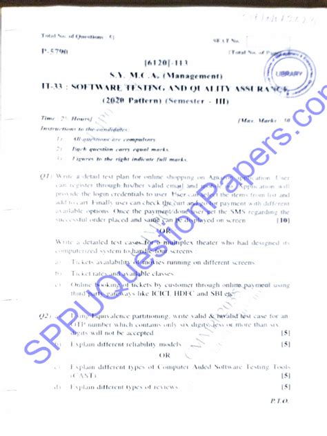 Postgraduate Pg Master Computer Applications Mca Semester 3 2023