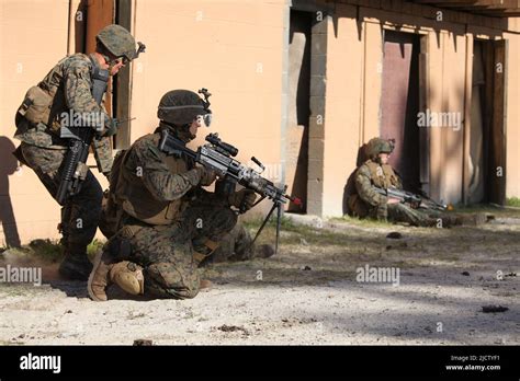 A Us Marine With Charlie Company 1st Battalion 8th Marine Regiment