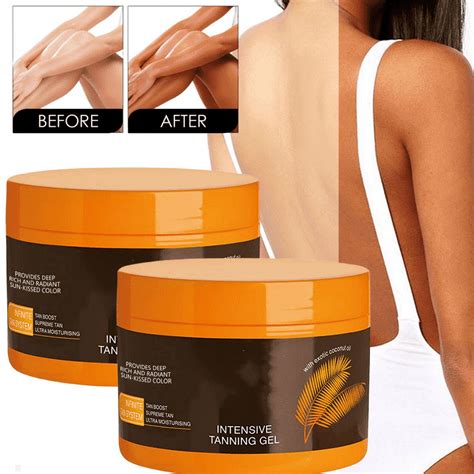 Intensive Tanning Gel Natural Tanning Accelerator Lotion With Sponge