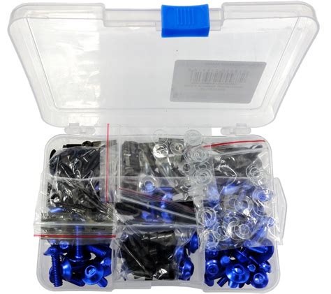 Śruby Owiewek Uniwersalne Aluminiowe Niebieskie 13705244658