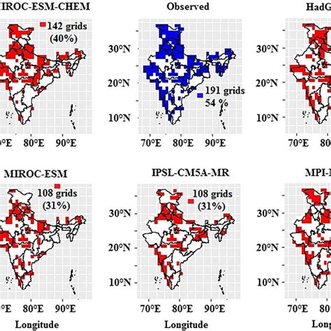 The Spatial Matching Of Five Best Models With The Observations Download Scientific Diagram