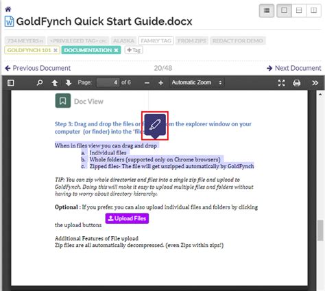 Adding Notes Annotations And Comments To Documents In Goldfynch