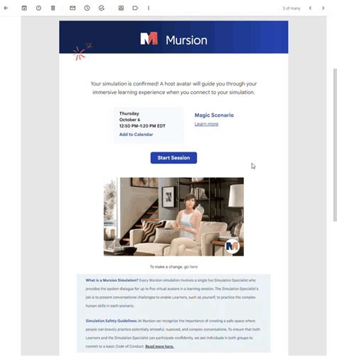 Add Mursion Sessions To Your Calendar