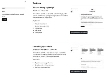I Built An Open Source Saas Starter For Streamlit` Show The Community Streamlit