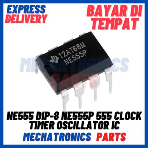 5pcs Elc[ics 0024] Ne555 Dip 8 Ne555p 555 Clock Timer Oscillator Ic Lazada Indonesia