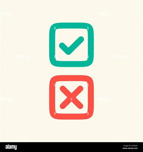 Checkbox Checkmark Square Icon Confirm True And False Check Mark