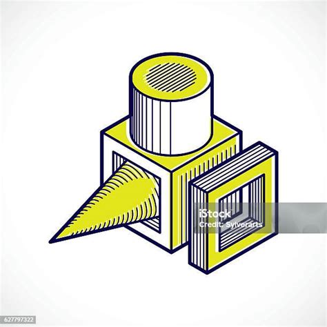 벡터 추상 3d 기하학적 모양 다각형 그림 0명에 대한 스톡 벡터 아트 및 기타 이미지 0명 2차 도형 3차원 형태 Istock
