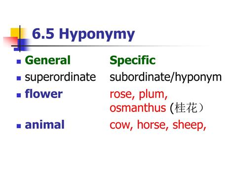 Ppt 65 Hyponymy Powerpoint Presentation Free Download Id3565150
