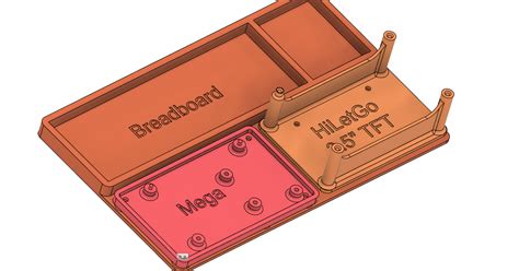 Arduino Modular Prototype Board With Tft For Mega Uno Nano By Jazz Download Free Stl Model