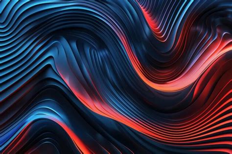 Background With Abstract Waves And A Retro Gradient With A Heatmap Effect And Grain Texture