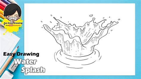 Easy Drawing Water Splash Youtube