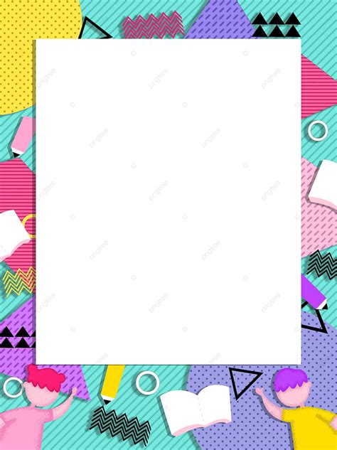 Original Memphis Style Summer Class Enrollment Leaflet Background