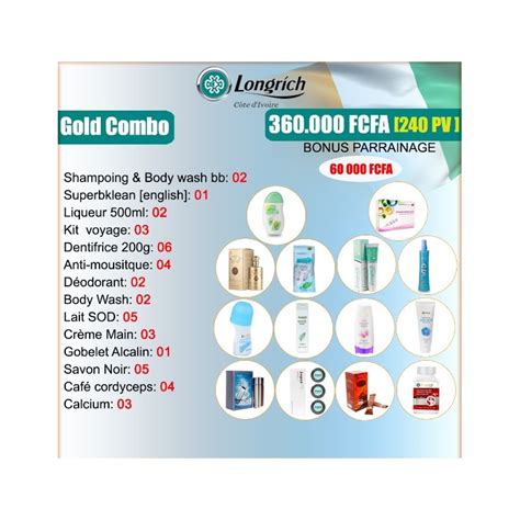 Kit Dadhésion Gold Combo