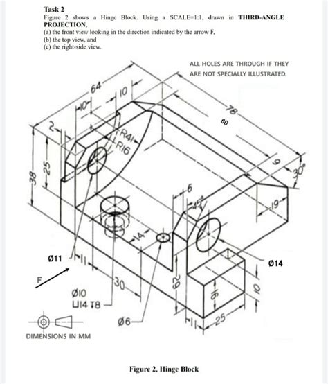 Solved Task Figure Shows A Hinge Block Using A Chegg
