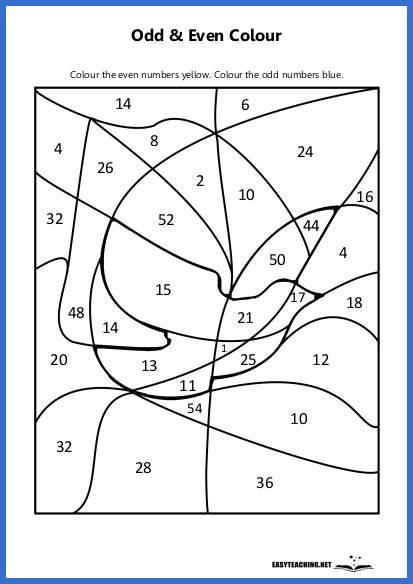 Odd And Even Mystery Picture • Easyteaching