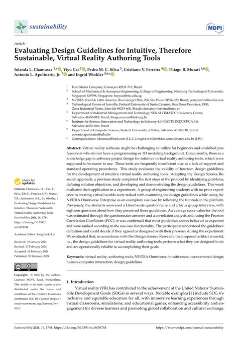 Pdf Evaluating Design Guidelines For Intuitive Therefore Sustainable Virtual Reality