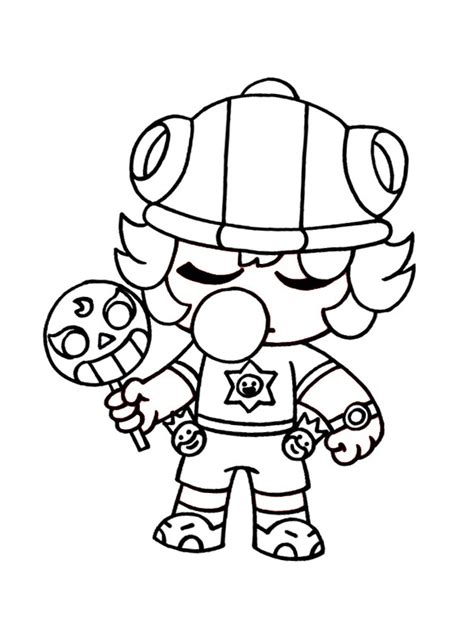 Sugar Rush Sandy Brawl Stars Coloring Page Funny Coloring Pages