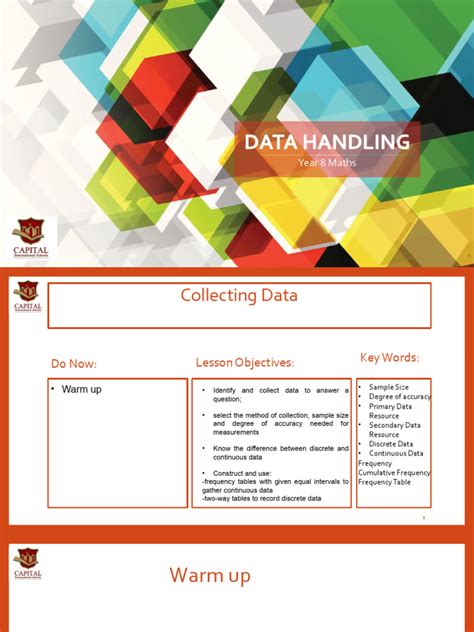 Maths Ppt Y8 T1 W6 Data Handling Pdf Sampling Statistics Survey Methodology