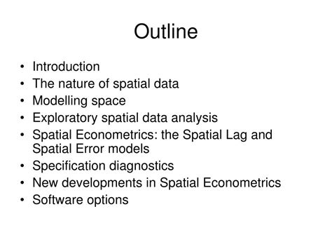 Ppt Introduction To Applied Spatial Econometrics Powerpoint