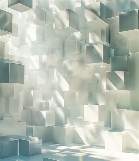 premium photo threedimensional white cube rendering