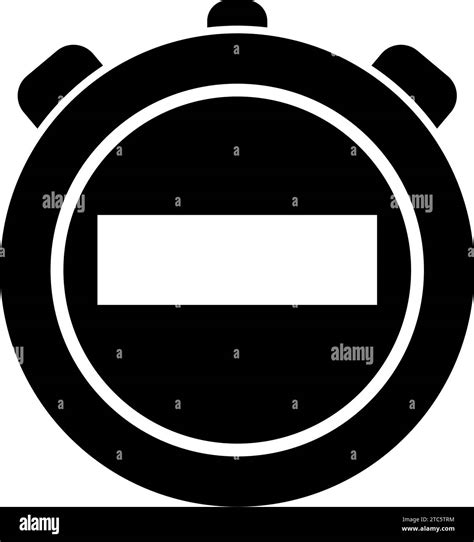Simple And Monochrome Digital Stopwatch Icon A Clock For Keeping Track