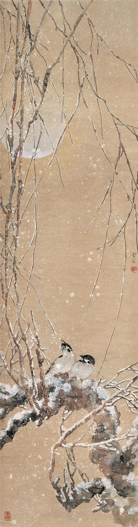 国画大师陈之佛工笔花鸟画精选 花瓣网