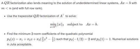 Solved AQR Factorization Also Lends Meaning To The Solution Chegg Com