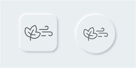 Autumn Line Icon In Neomorphic Design Style Season Signs Vector
