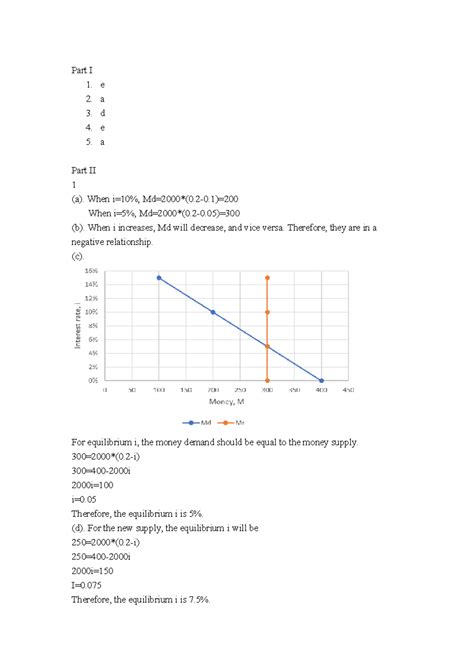 Econ Set Assignment Part I E A D E A Part II A When I Studocu