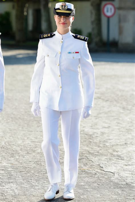 Princess Leonor Begins Naval Training In White Uniform