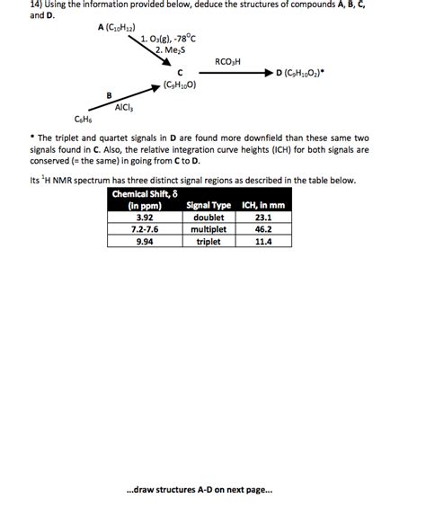 Solved Using The Information Provided Below Deduce The