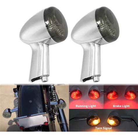 Pisca Seta Led Harley 883 1200 Iron Sportster Preto Par