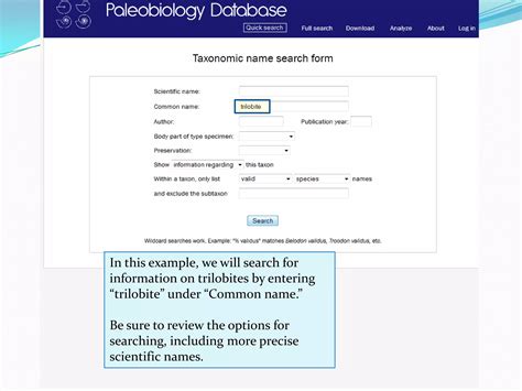 Paleobiology Database Ppt