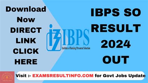 IBPS SO Result OUT Check Now Direct Link