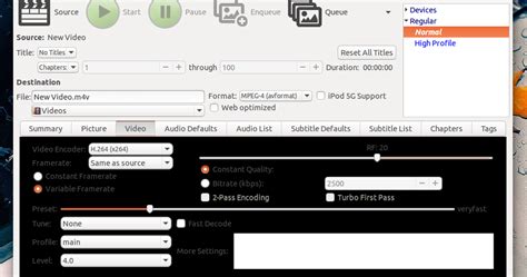Install HandBrake Video Transcoder With Fixed Black Widgets And Unity Launcher Progress Bar