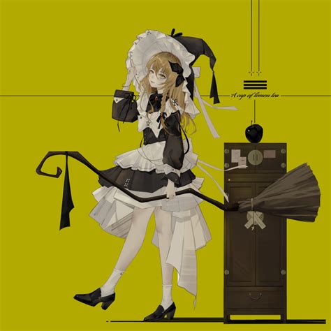 Safebooru 1girl Absurdres Apple Black Bow Black Bowtie Black Dress
