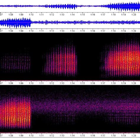 Waveform Upper Part And Spectrogram Lower Part Of Two Male Download Scientific Diagram