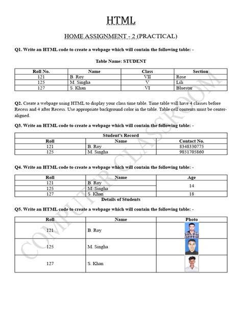 html assignment 2 pdf